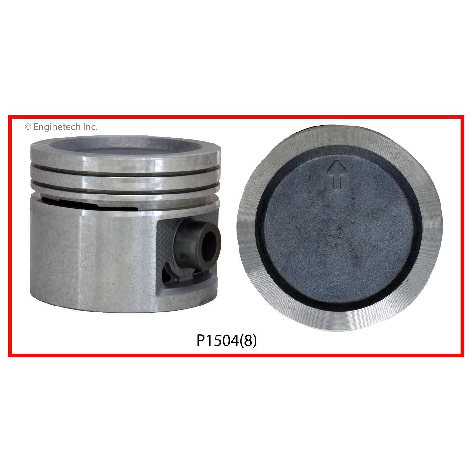 Enginetech P1504(8) Dish Pistons Set for 1968-1980 Buick 350